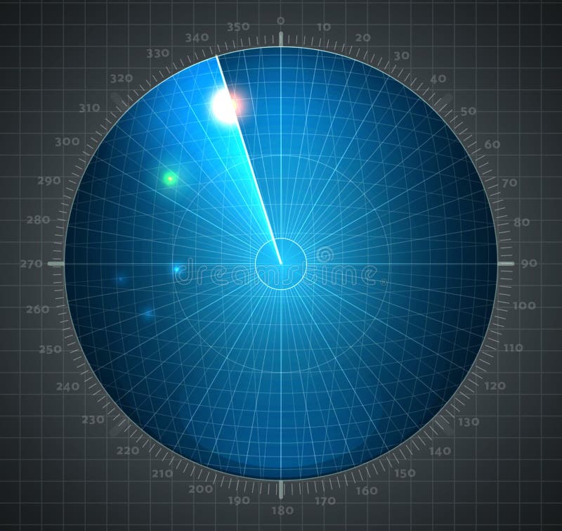 The Radar Scans the Space. Vector Concept of Security Stock Vector ...