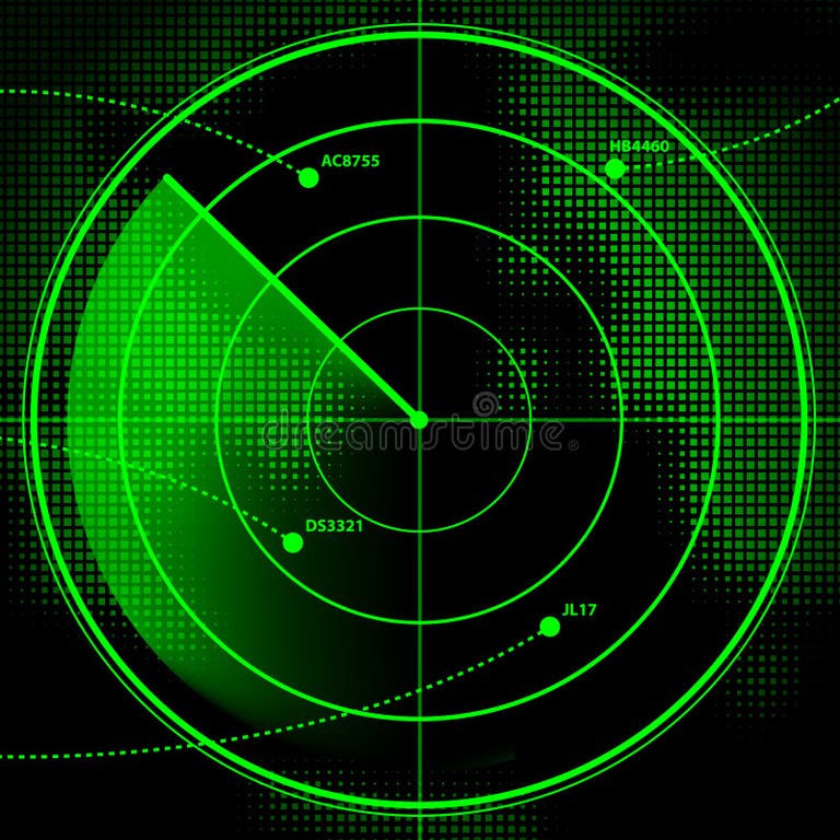 Radar Screen stock vector. Illustration of green, target - 28624986