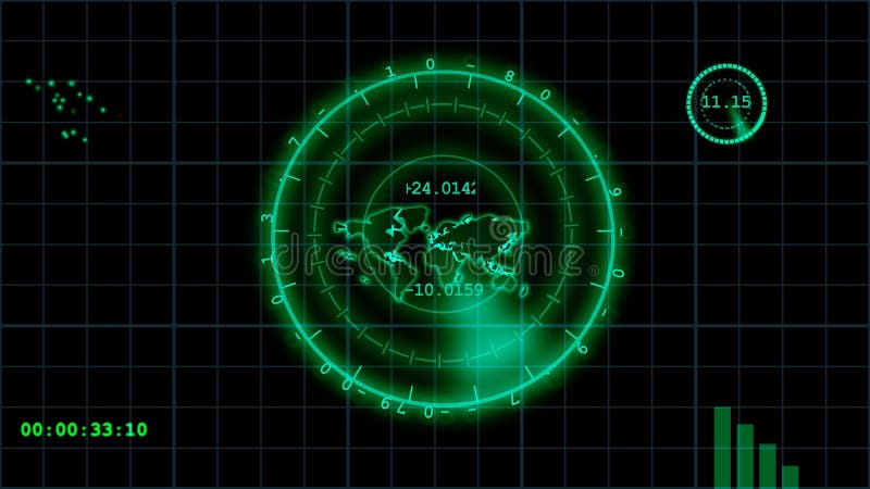 Radar Screen Digital Mapping System Abstract Background Stock ...