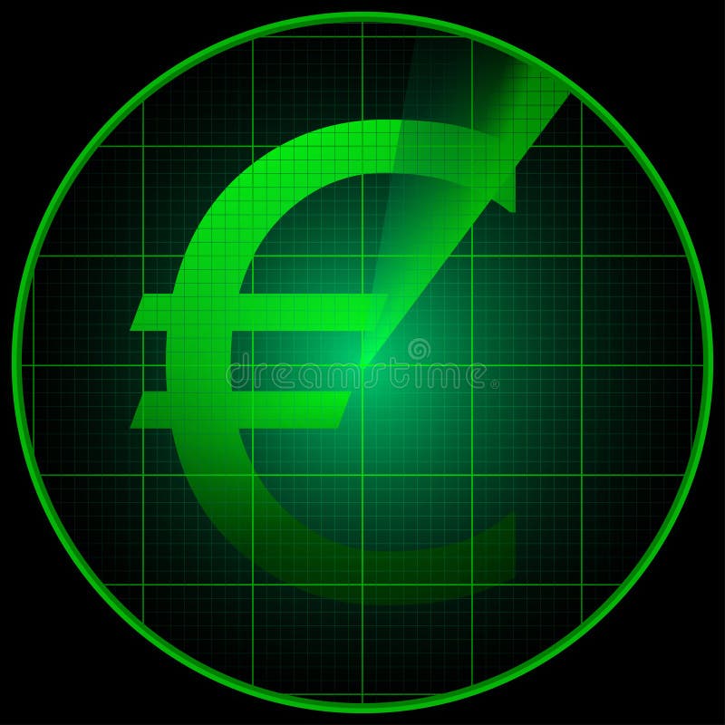 Radar Screen with Euro Symbol Stock Vector - Illustration of business ...
