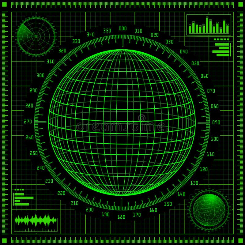 Radar Screen with Futuristic User Interface HUD. Stock Vector ... Radar Screen with Futuristic User Interface HUD. Stock Vector ...