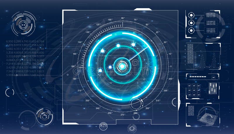 Radar Screen.Futuristic User Interface Stock Illustration ...