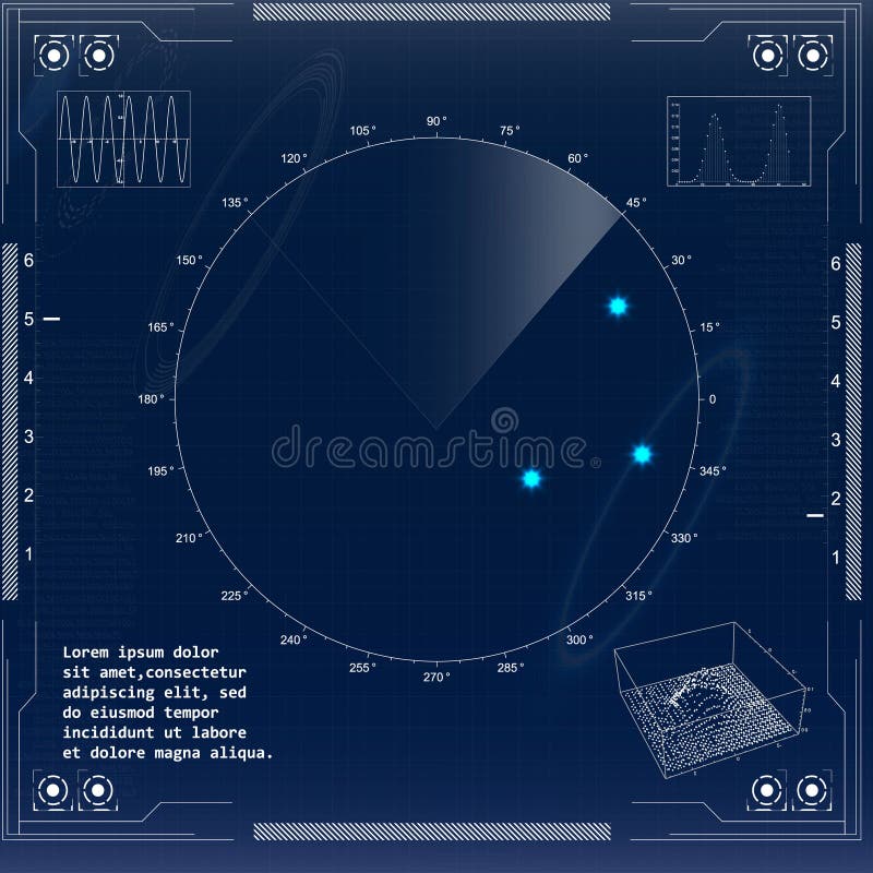 Radar Screen.Futuristic User Interface Stock Illustration ...