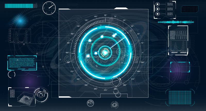 Radar Screen.Futuristic User Interface Stock Illustration ...