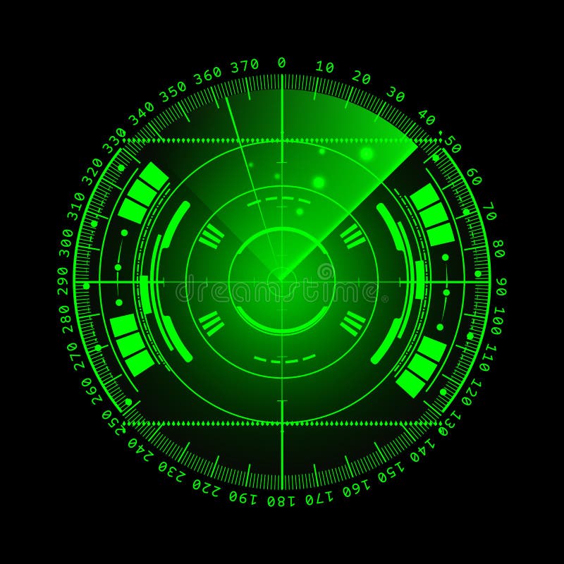 Radar Screen. Illustration for Your Design. Technology Background ...