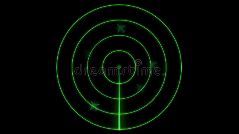 Radar Screen.computer Monitor with an Interface Displaying a Map and ...