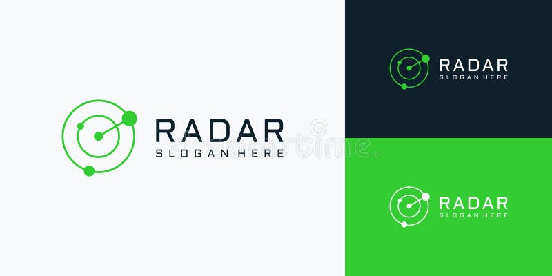 Radar and Sonar Scanner Abstract Wave Line Vector Logo Design Stock ...