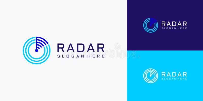 Radar and Sonar Scanner Abstract Wave Line Vector Logo Design Stock ...