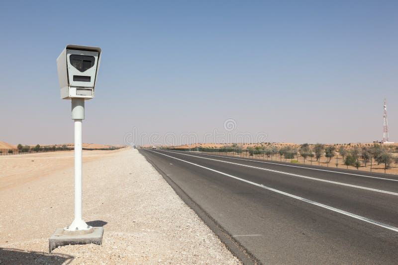 Radar Speed Control Camera on the Highway Stock Photo - Image of static ...