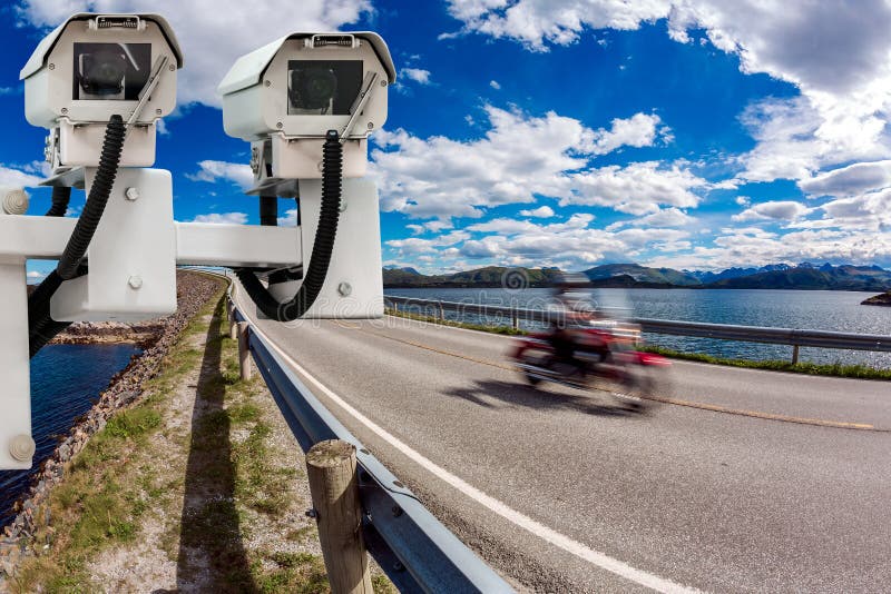 Radar Speed Control Camera on the Road Stock Photo - Image of speed ...