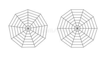 Radar, Spider Diagram Template. Polygon Graphs. Spider Mesh. Diagrams ...