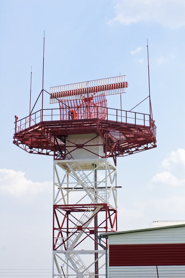 Radar Station For Air Navigation Stock Photo - Image of blue, building ...