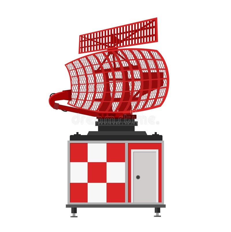 Radar Station in Trendy Flat Design Isolated Vector Stock Vector ...