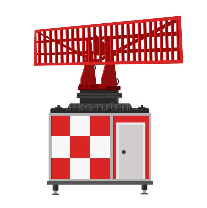 Radar Station in Trendy Flat Design Isolated Vector Stock Vector ...