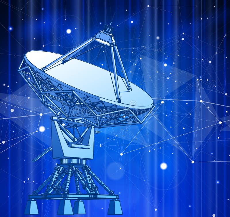 Doppler Radar: Technical Draw Stock Illustration - Illustration of ...