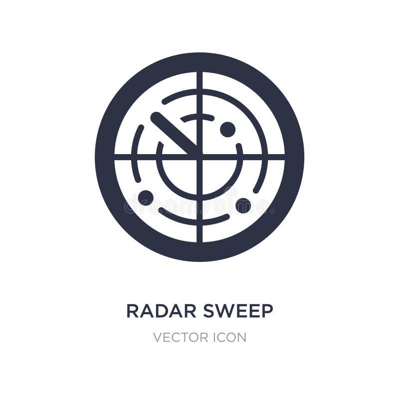 Radar Sweep Outline Vector Icon. Thin Line Black Radar Sweep Icon, Flat ...