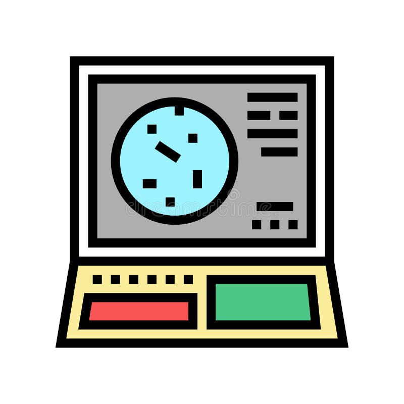 Radar System Color Icon Vector Illustration Stock Illustration ...