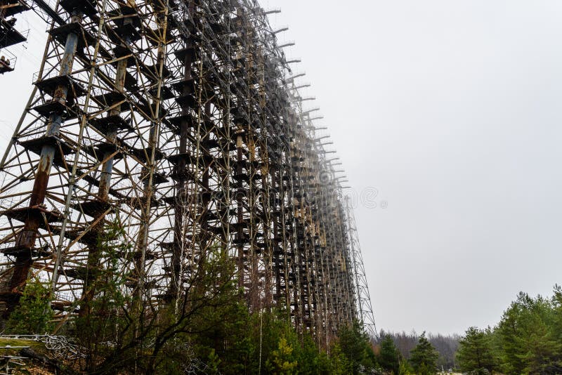 Radar System Duga at the Chernobyl Exclusion Zone, Ukraine. Abandoned ...