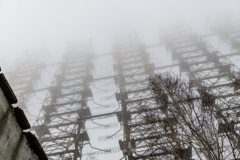 Radar System Duga at the Chernobyl Exclusion Zone, Ukraine. Abandoned ...