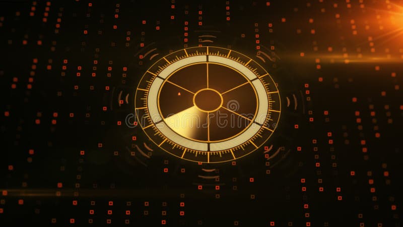 Radar with Target on Map. Futuristic User Interface Stock Footage ...