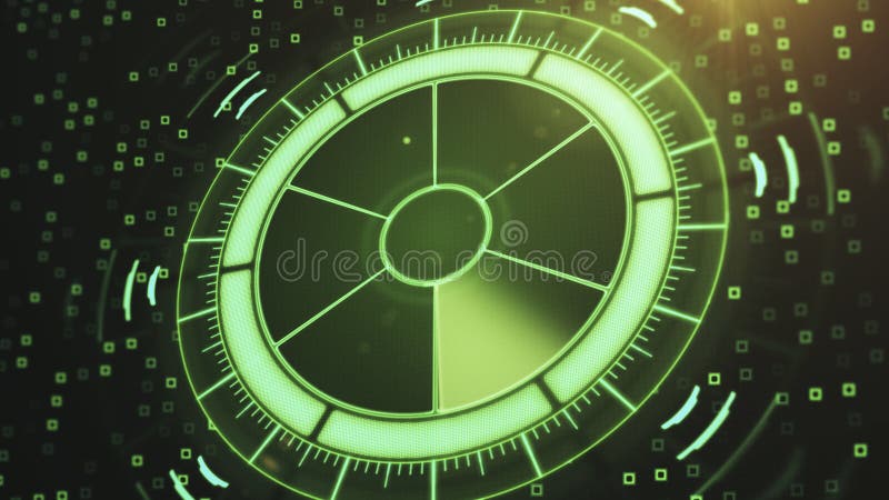 Submarine Sonar with Target on Map. HUD Showing Location, Landscape ...