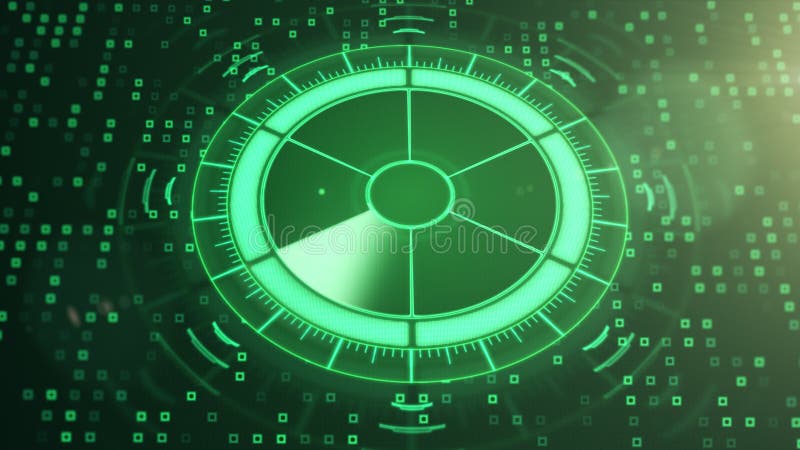 Radar with Target on Map. Futuristic User Interface Stock Video - Video ...