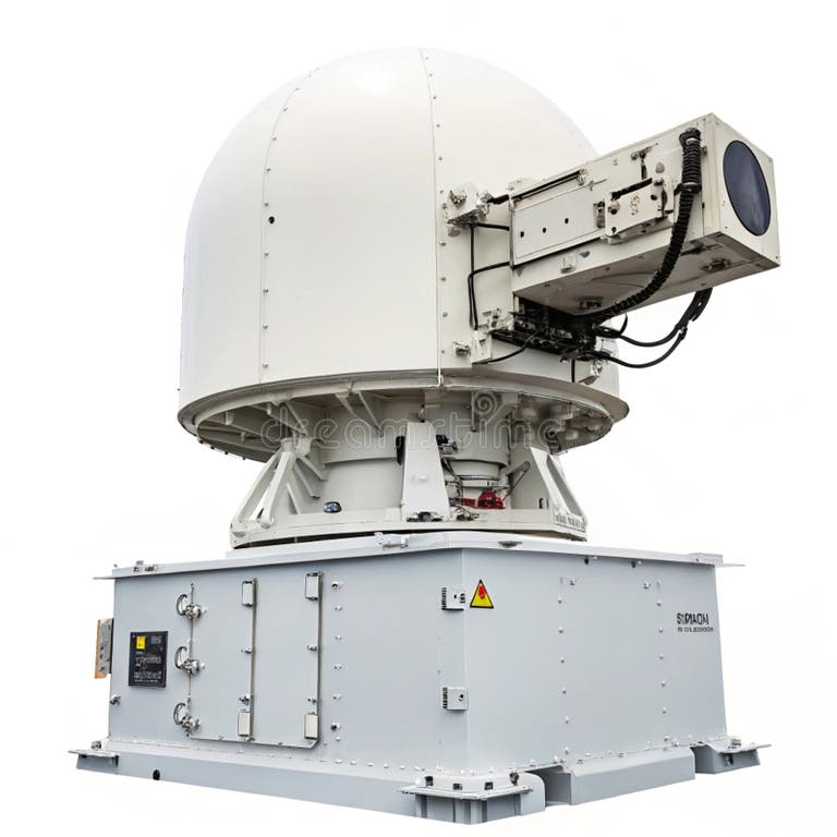 Radar Technology Isolated on White Background Stock Illustration ...