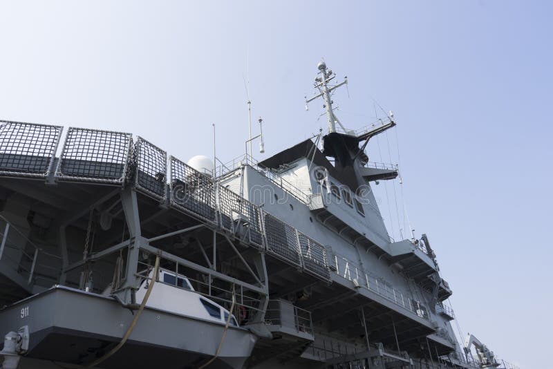 Radar at the Top of the Battle Ship Stock Image - Image of protection ...