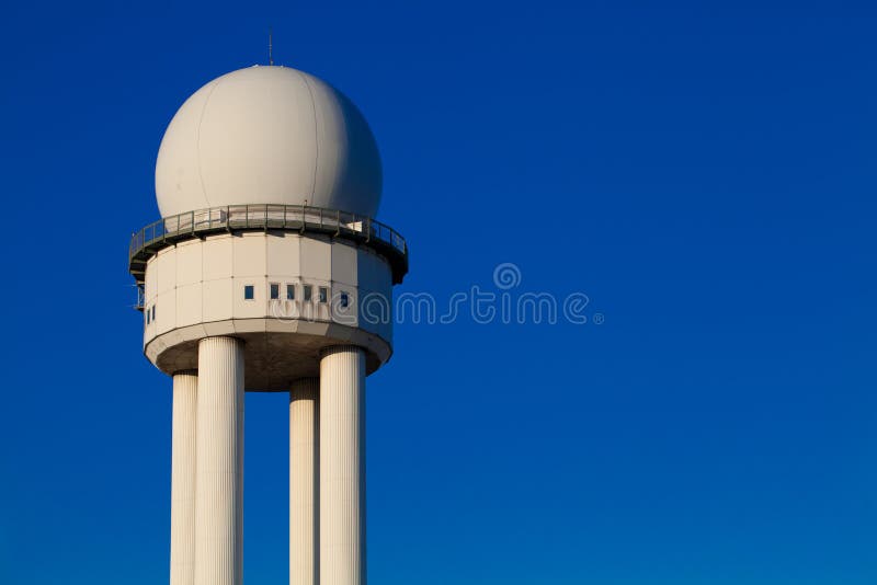 Radar Tower for Air Traffic Control Stock Photo - Image of land ...