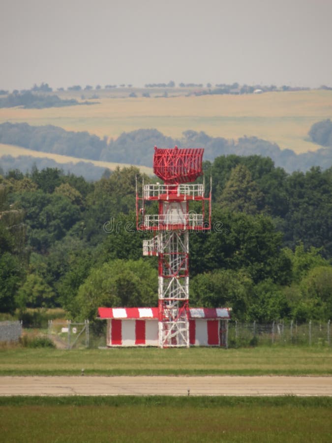 Radar tower in airport stock image. Image of landmark - 96334955