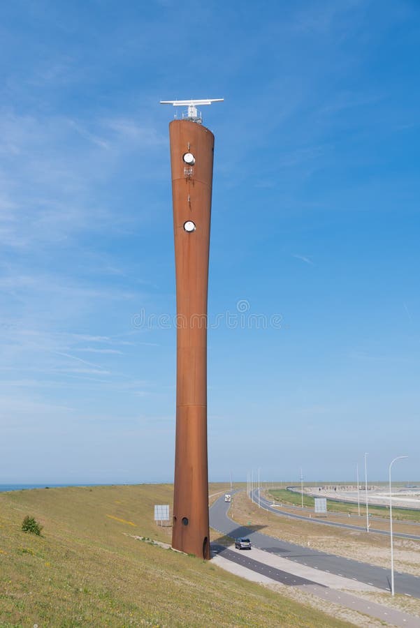 Radar Tower Rotterdam, Netherlands Stock Image - Image of dunes ...