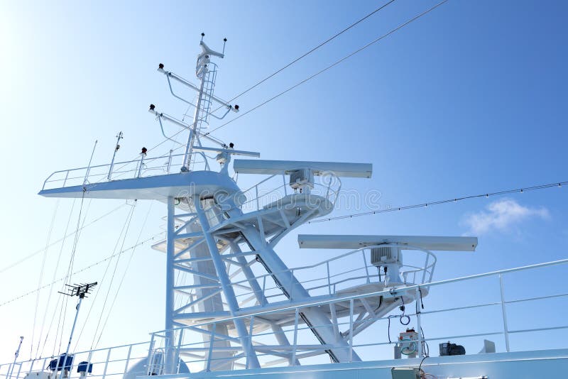 Radar Tower on a Transatlantic Stock Photo - Image of electronic ...