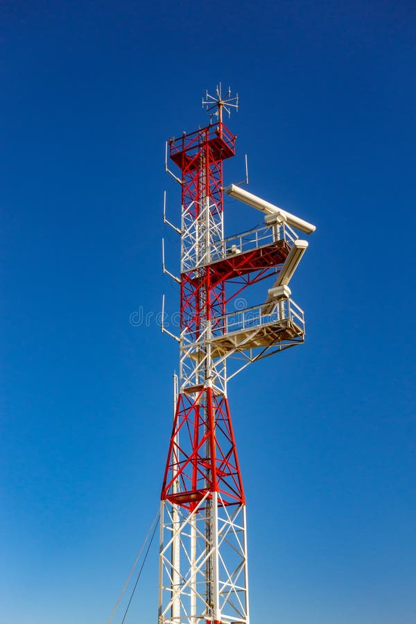 Radar Tower, Vertical Composition Stock Image - Image of tower, antenna ...