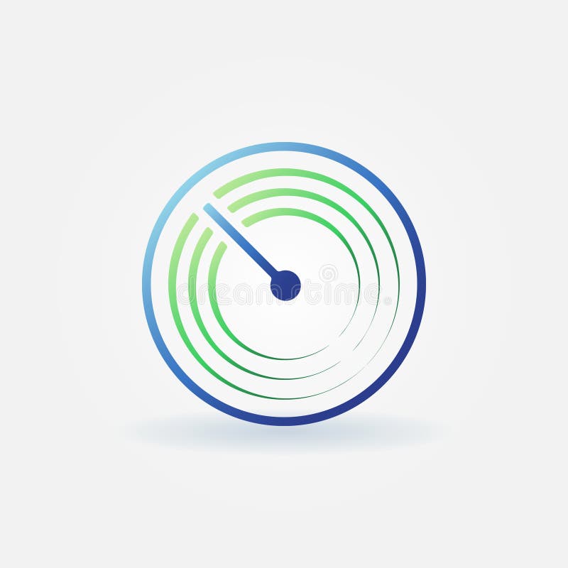 Radar vector bright icon stock vector. Illustration of direction - 53230130