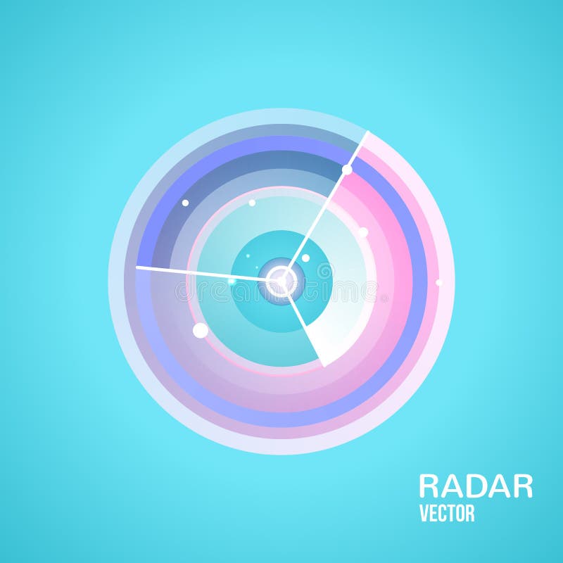 Radar Vector Icon . Flat Style Illustration Stock Vector - Illustration ...