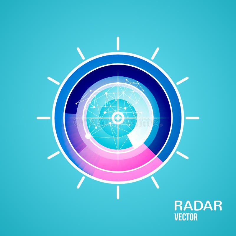 Radar Vector Icon . Flat Style Illustration Stock Vector - Illustration ...