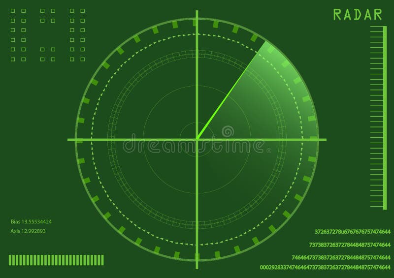 Radar stock illustration. Illustration of military, sonar - 245764