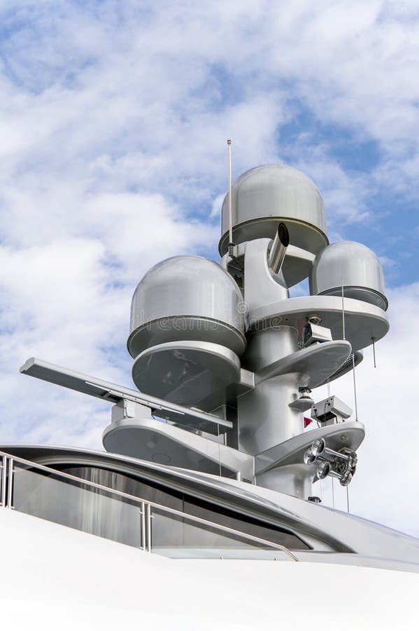 Radar on a yacht stock image. Image of navigation, steel - 33580893