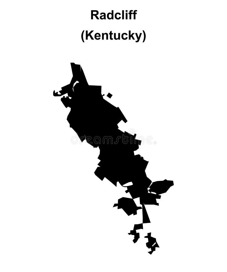 Radcliff outline map stock illustration. Illustration of area - 357330467