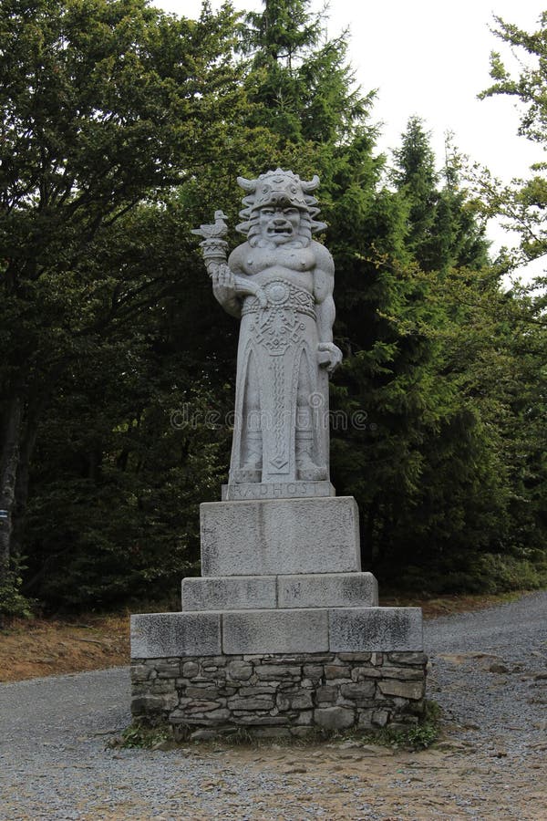 Radegast Sculpture If Pegan God Stock Image - Image of deciduous, path ...