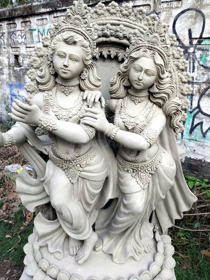 It is that the Radha Krishna Idol Has Not Been Created yet. Stock Photo ...