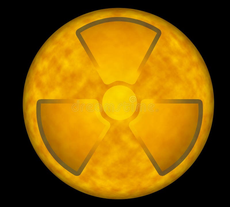 Símbolo Radiactivo Ardiente Stock de ilustración - Ilustración de ...