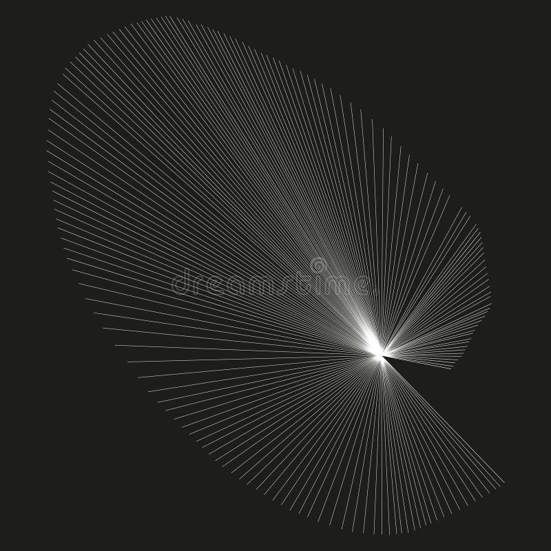 Radial Abstract Lines. Geometric Burst Pattern. Dynamic Symmetry Shape ...