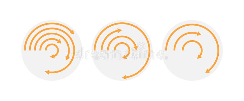 Radial Arrow Infographic Chart Design Template Set Stock Vector ...