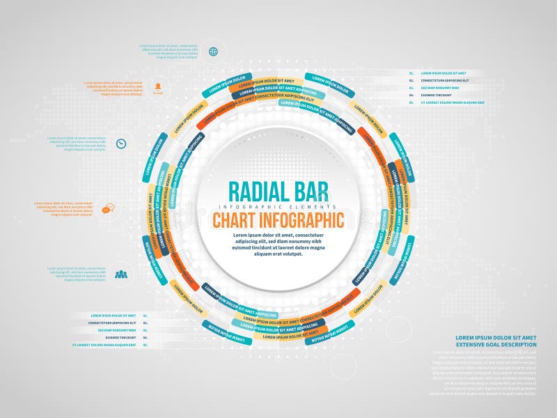 Radial Bar Chart Infographic Stock Vector - Illustration of radial ...