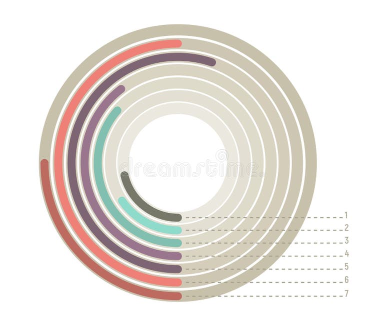 Radial Bar Infographic Chart Design. Visual Data Presentation Stock ...