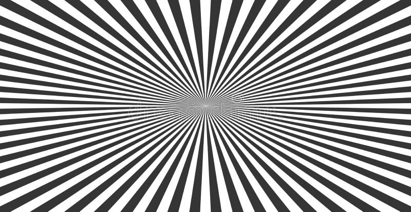 Radial Black and White Rays, Panoramic Pattern Texture Background ...