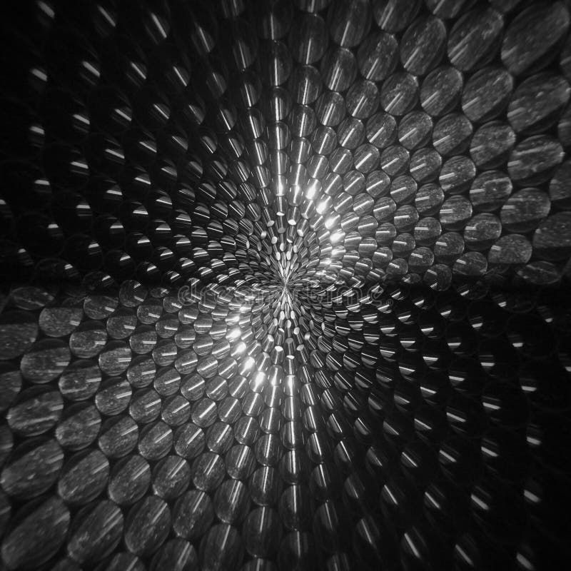 Radial Black And White Round Pattern Of Dots. Vector Abstract ...
