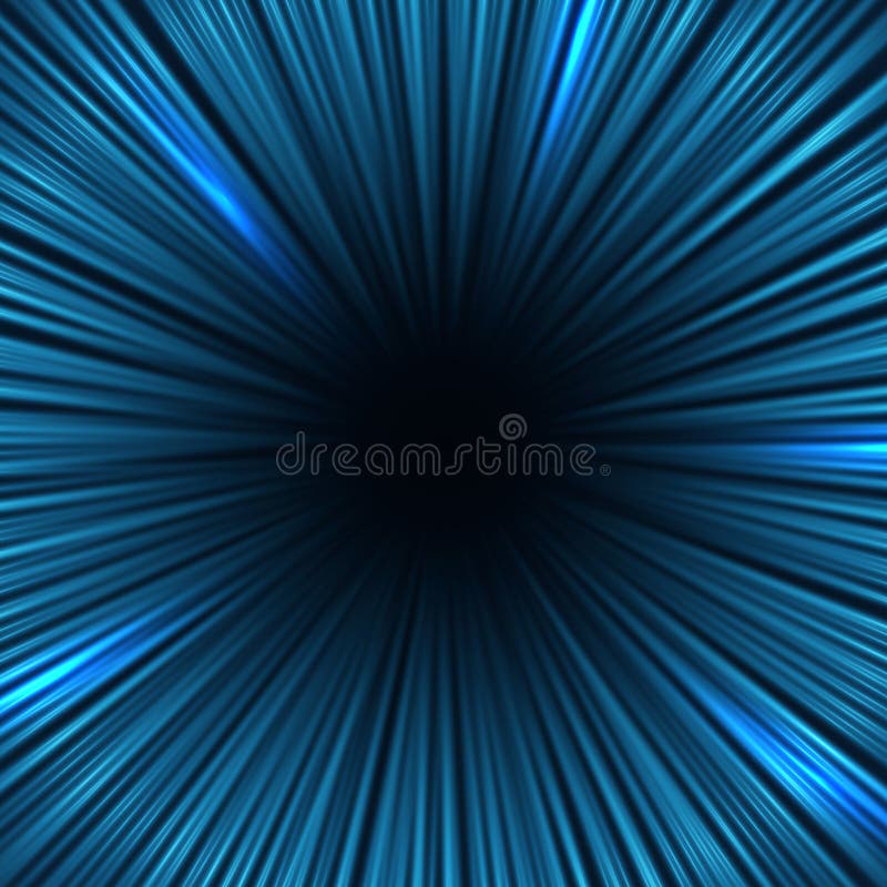 Radial Blue Light Speed Lines. Fast Motion Effect Vector Background ...