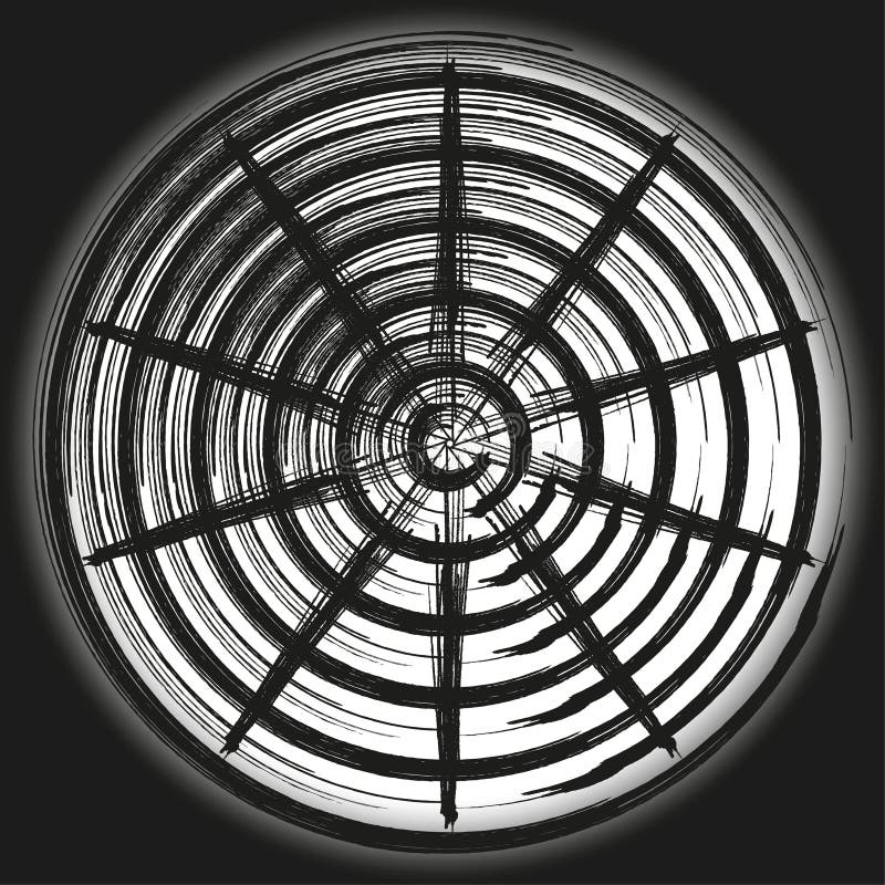 Radial Blur Pattern. Circular Vector Shape. Monochrome Motion Ring ...